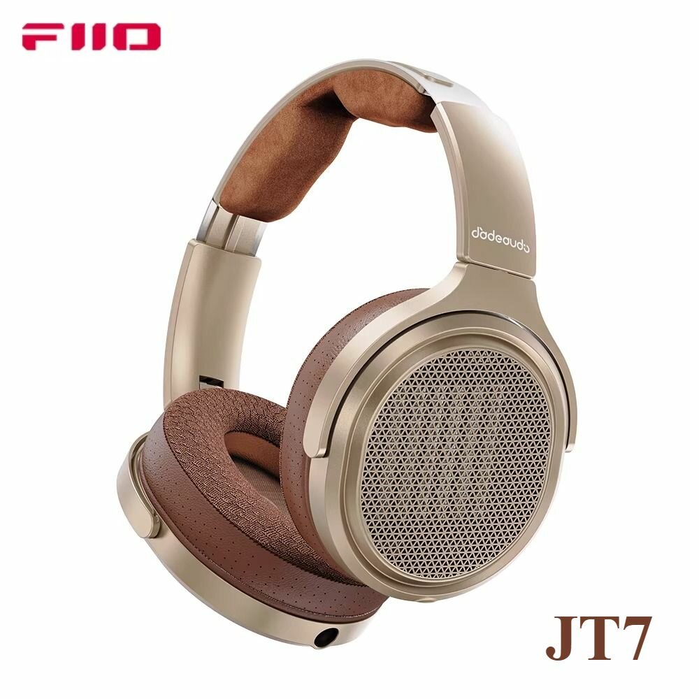 FiiO JT7 Накладные плоские магнитные аудиофильские наушники, регулируемое оголовье, кабель 4,4 мм/3,5 мм