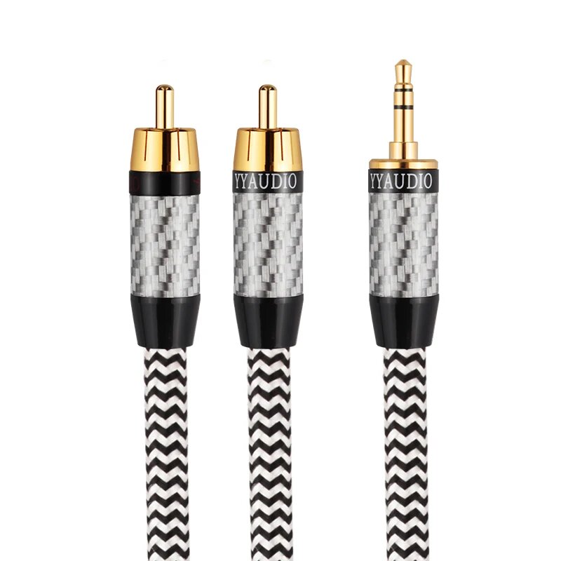 Аудиокабель 3,5 мм на 2RCA YYAUDIO, 3 м
