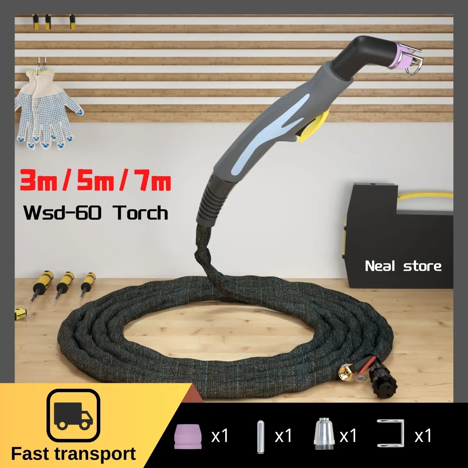 Плазменная горелка NEAL WSD60, 10-60A, 3M-10Feet