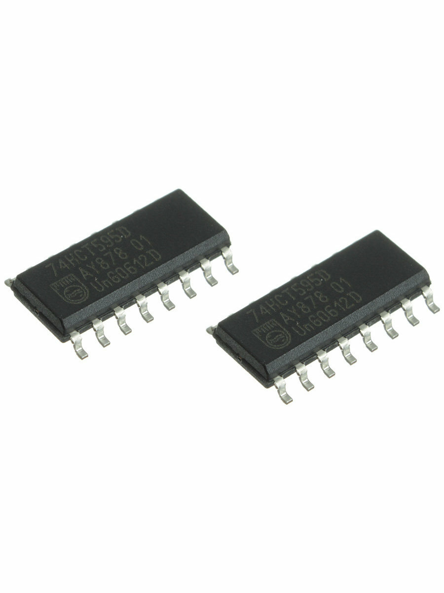Микросхема 74HCT595D (ИР52) SO16 Philips (упаковка 2шт)