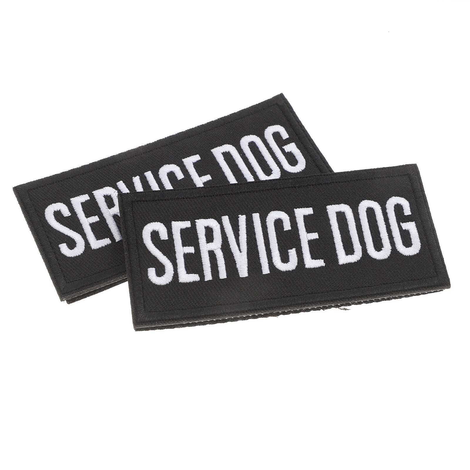 Шлейка для служебной собаки с вышитой тканевой нашивкой и вышивкой в виде питомца на липучке, 2 шт. (CQ38)