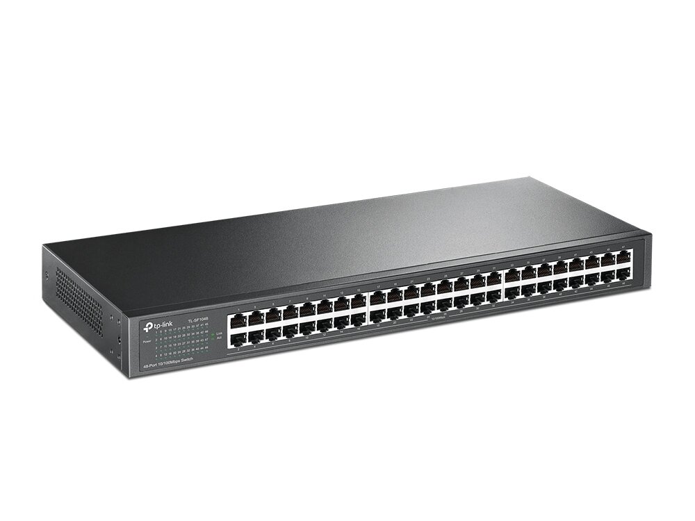 Коммутатор TP-Link SMB TL-SF1048 48-port 10/100M Switch, 48 10/100M RJ45 ports, 1U 19-inch rack-mountable steel case