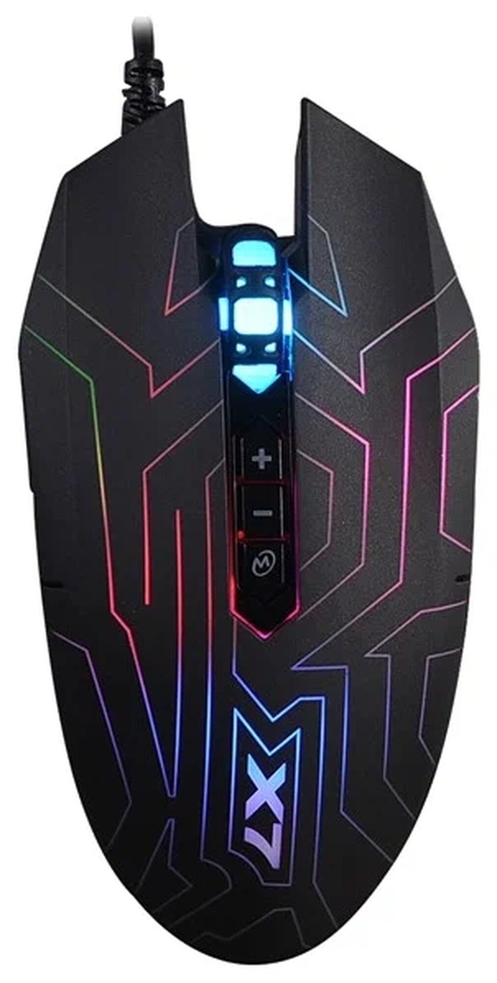 Мышь A4Tech X-77, оптическая, 2400dpi, USB, игровая, 8 кнопок, черная