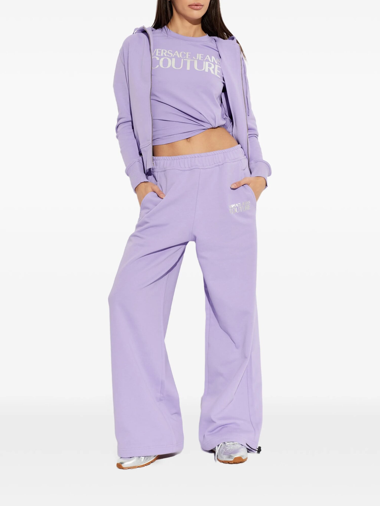 Толстовка Versace Jeans Couture Zip-up sweatshirt, размер S, , purple — фото 1
