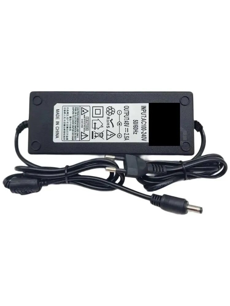 Блок питания 48V 2A разъем 5.5x2.5/2.1 с сетевым шнуром
