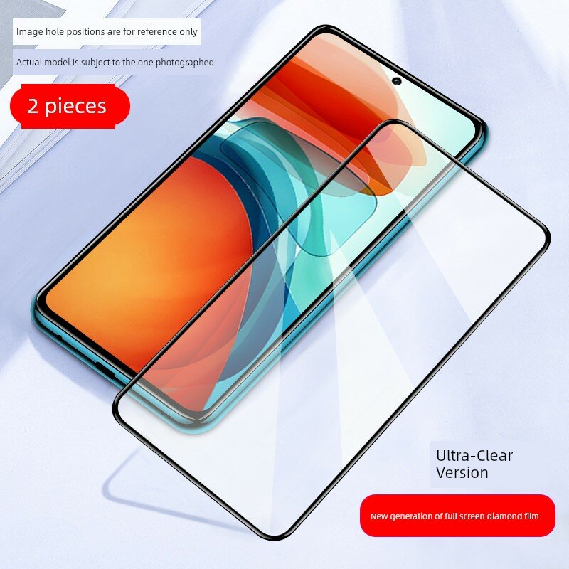 Защитное стекло с полным покрытием для Redmi Note 10 Pro - Ультра-прозрачное 2 шт, совместимость с 5G