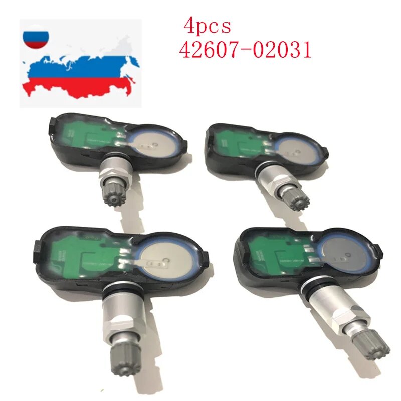 Датчик давления в шинах TPMS для TOYOTA Avensis Auris RAV4 Yaris Verso 42607-02031 4260702031 42607-02030 42607-30070, 4 шт.