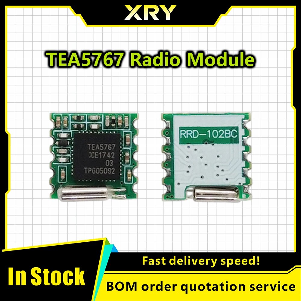 XRY Módulo de radio TEA5767 Модуль радио FM DIY FM estéreo Edición completa Автомобильный радиомодуль, аудио радиомодуль