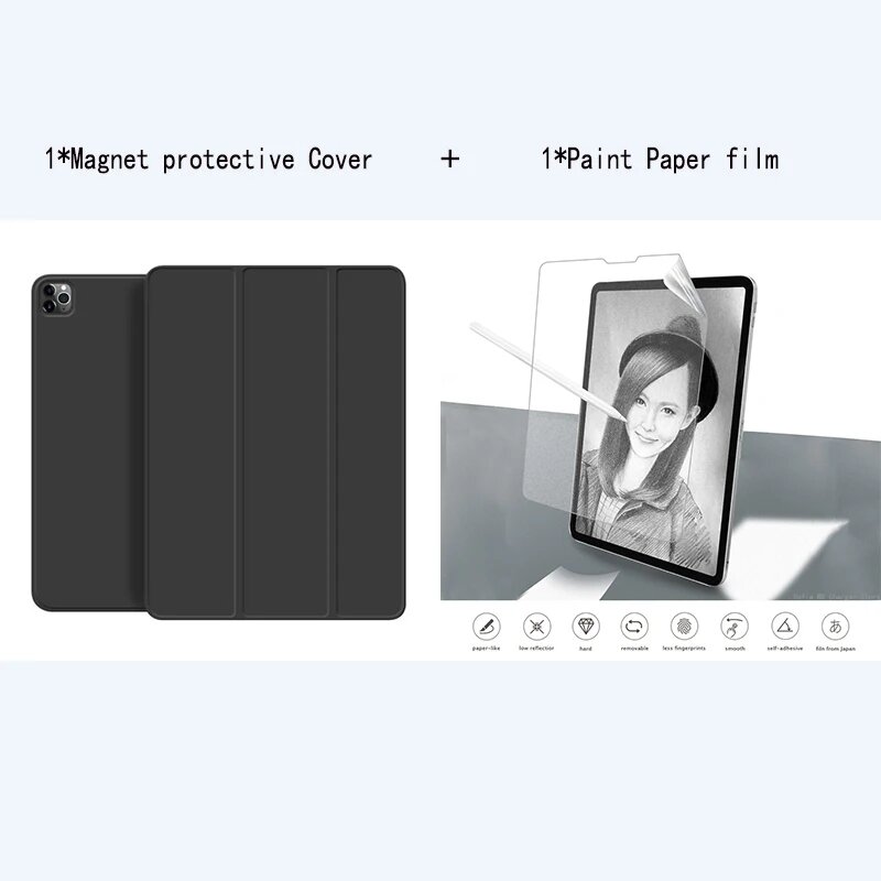 Складной чехол для iPad Pro 11 (2/3/4) Black F