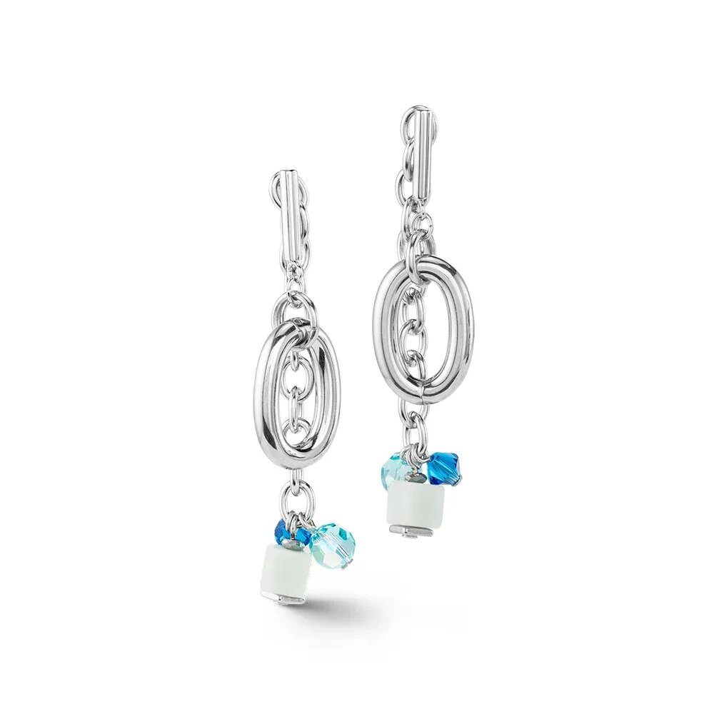 Серьги пусеты, кристаллы Swarovski