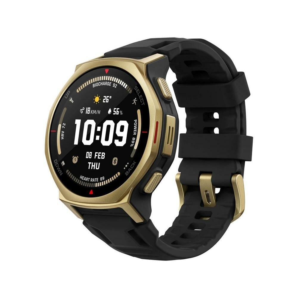 Смарт-часы Amazfit T-rex 3 Pro A2549 44мм 1.32 AMOLED корп. золотистый рем. черный разм. брасл:140-205мм