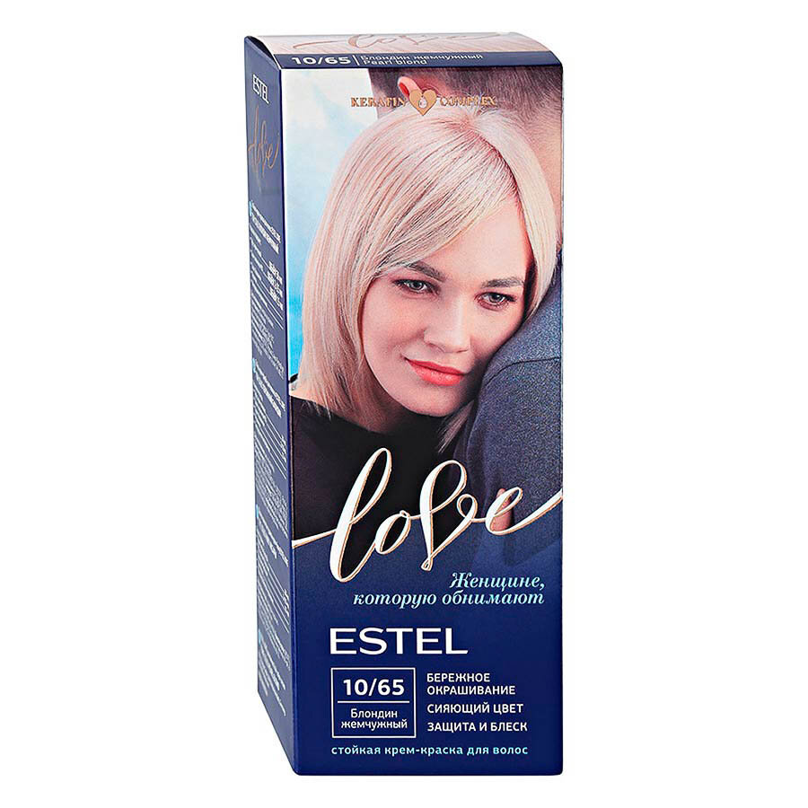 Стойкая крем-краска для волос Estel Love 10/65 Блондин жемчужный, 115мл