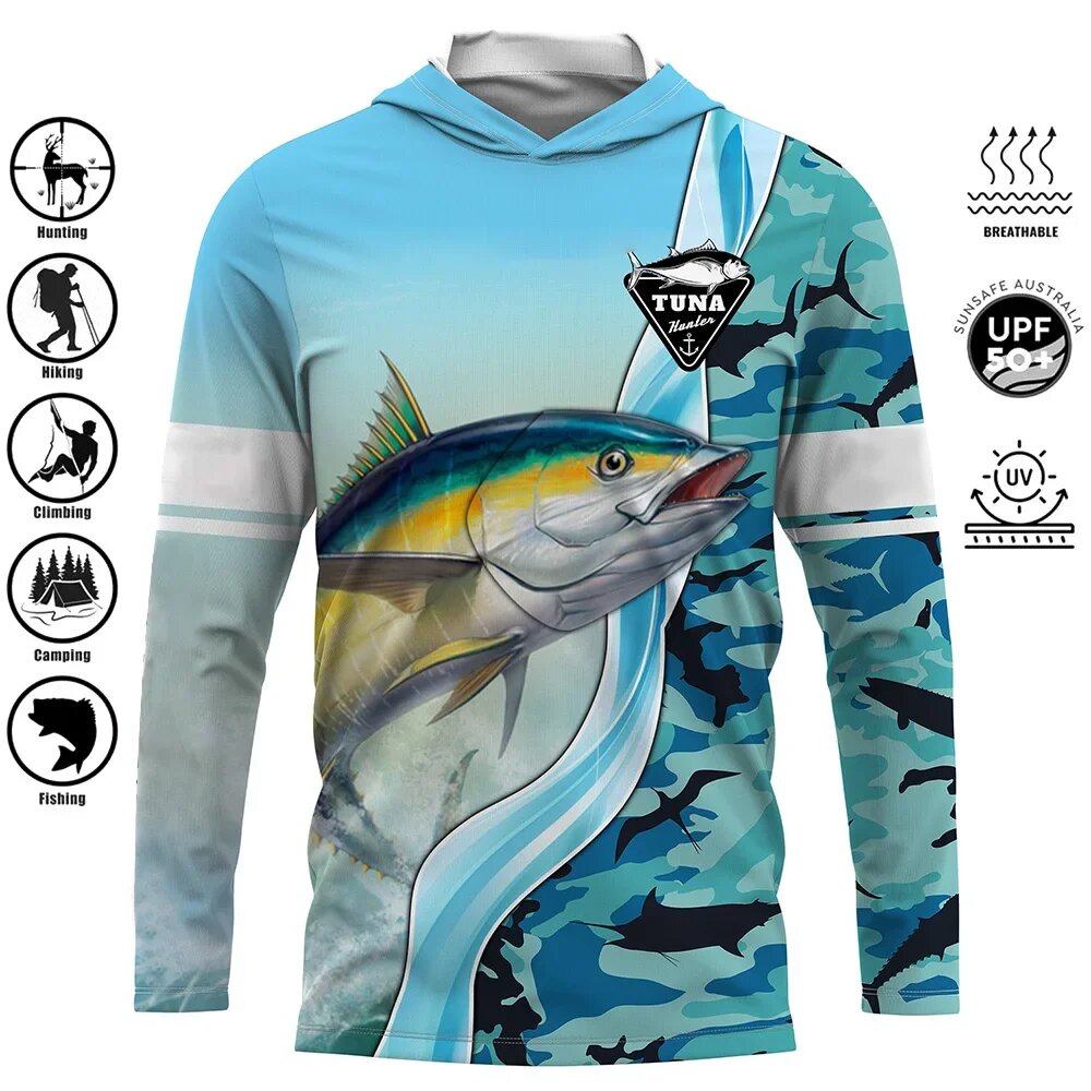 Толстовка для рыбалки с тунцом, XL, A21LHH24724173978