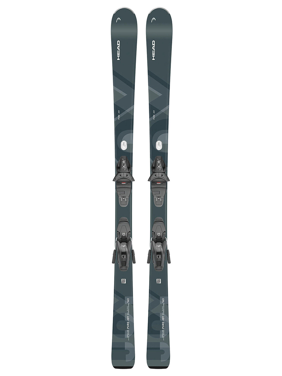 Горные лыжи с креплениями Head e.Pure Joy Antracite SLR + JOY 9 GW SLR 25/26 , для женщин , Серый