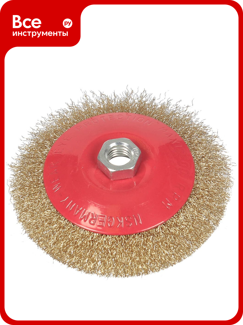 Щетка для ушм 125 мм, тарелка, гайка М14 BARTEX 265887
