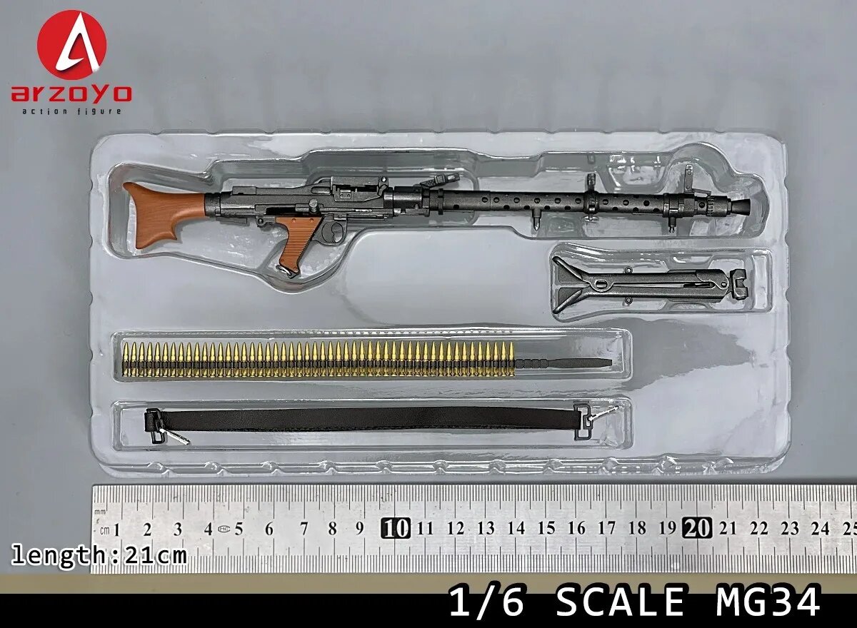Модель пулемета MG34 MG42 Ar.zoyo 1/6 PVC MG34 brown