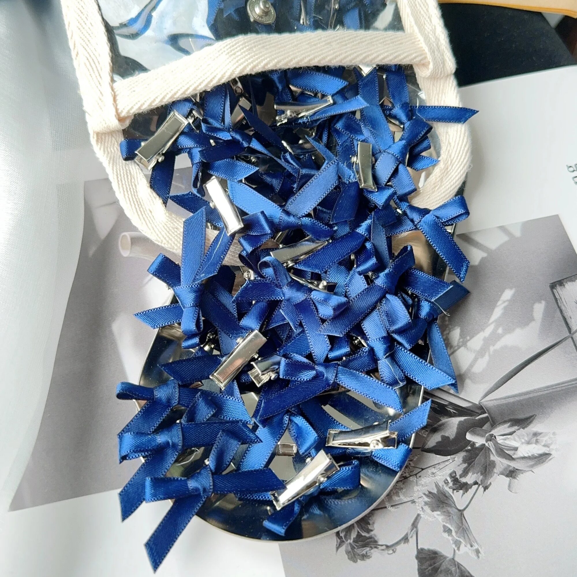 CUTE BOWS Банты для девочек FJ123 Синий, 10 pieces, FJ123-9
