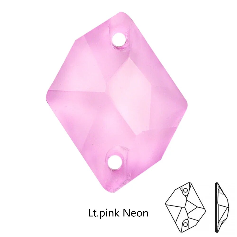 Стразы неон Lt.pink Cos.9x12mm 28шт