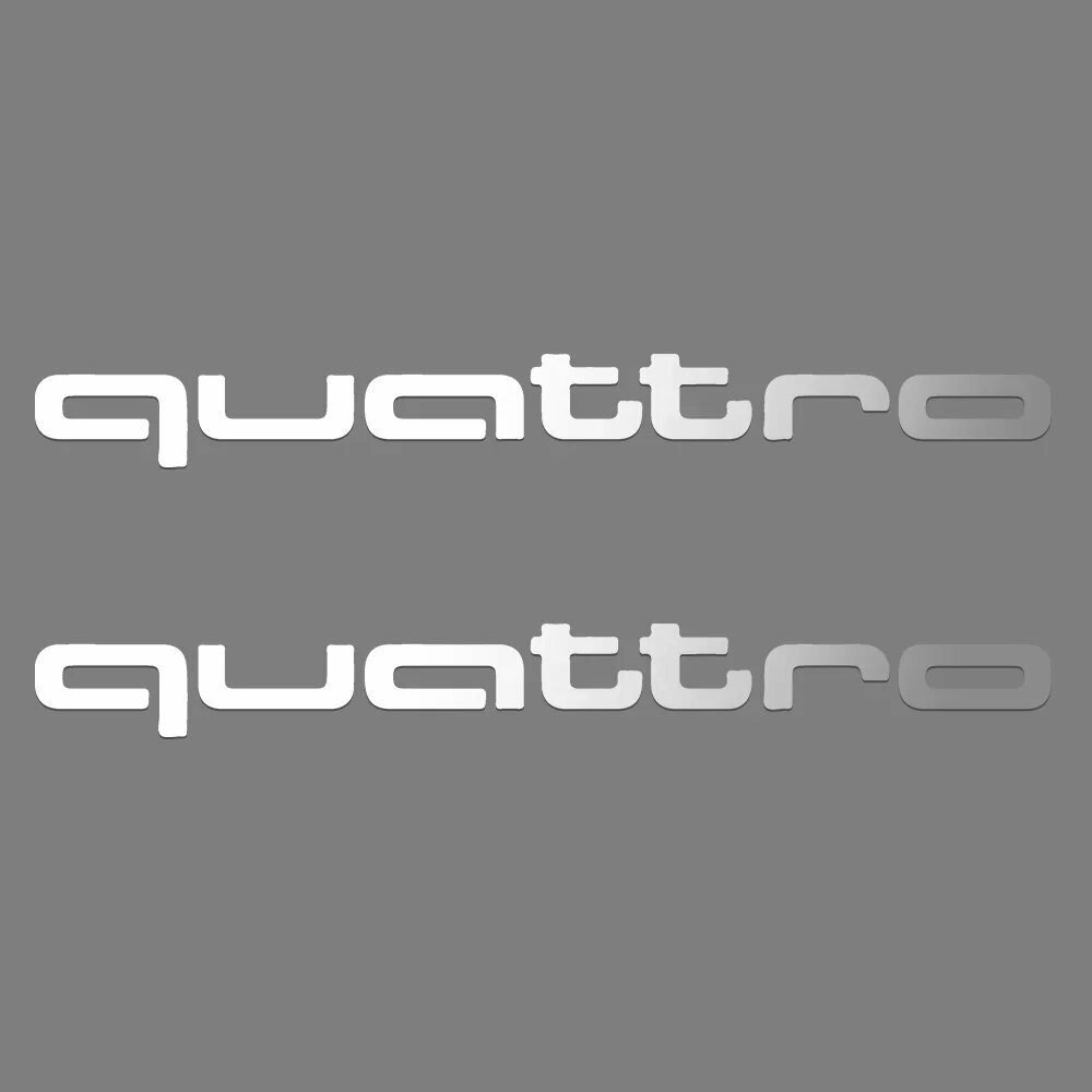 2 шт. наклейки Quattro Silver для Audi A3 A4 A5 A6