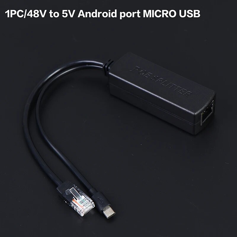 Сплиттер POE SD&HI 100M DC48V на 5V Micro USB
