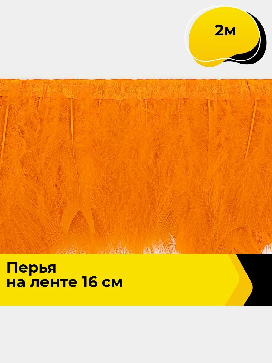 Перья кант перо (перья на ленте) для рукоделия и шитья, 2 м