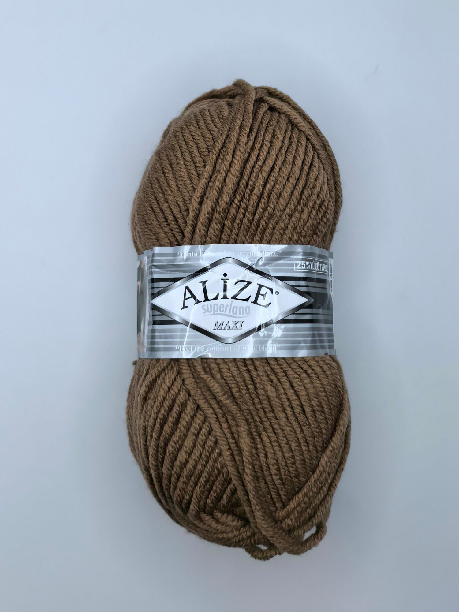 Пряжа Alize Superlana Maxi (Суперлана Макси) 1 моток 75% акрил, 25% шерсть 100г 100м а