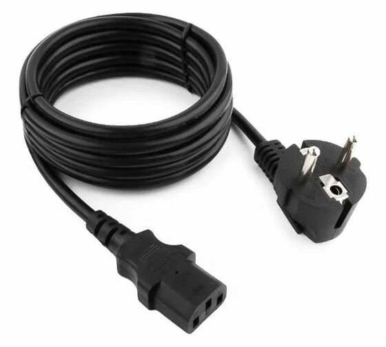 Кабель питания Cablexpert Schuko-C13, 3.0м, 6А, черный, с заземлением PC-186-10