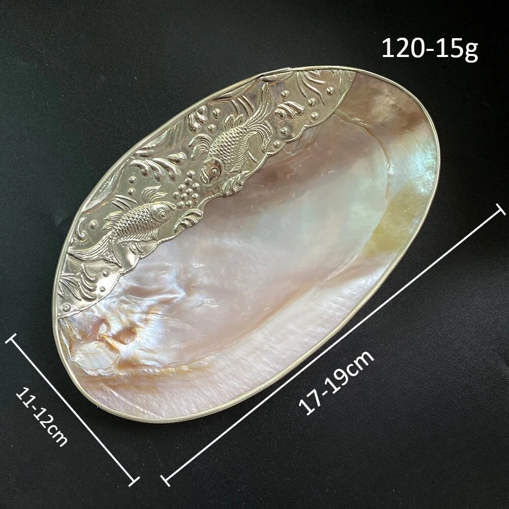 Поднос из ракушки, 17-19см, Цвет: Pisces silver edge