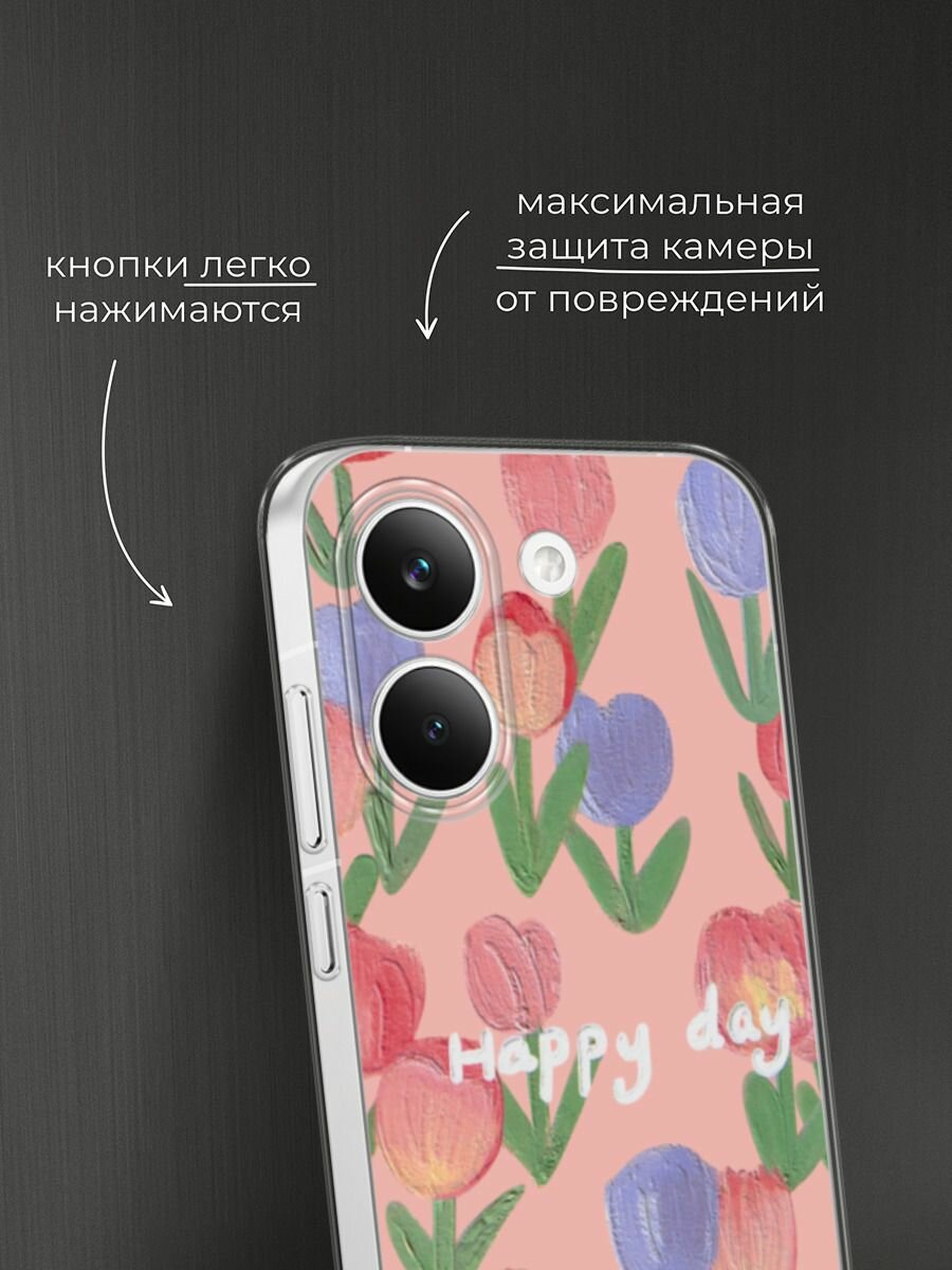 Силиконовый чехол на Poco X8 Pro / Поко X8 Про с принтом Happy Day — фото 1