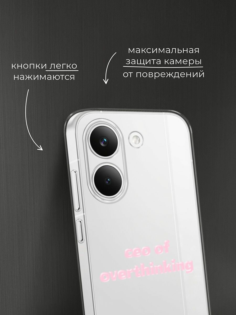 Силиконовый чехол на Poco X8 Pro / Поко X8 Про с принтом Ceo of overthinking — фото 1