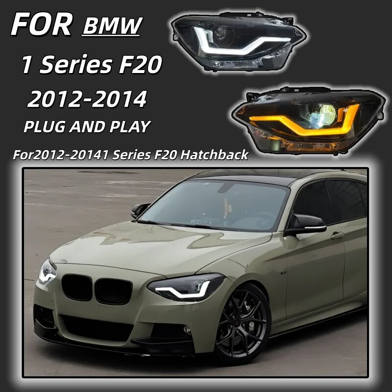 Фар для BMW F20 LED фара 2012-2015 года выпуска Фары 1 Series 116i 118i дневной ходовой огонь поворотный сигнал дальний свет ангельские глаза проектор