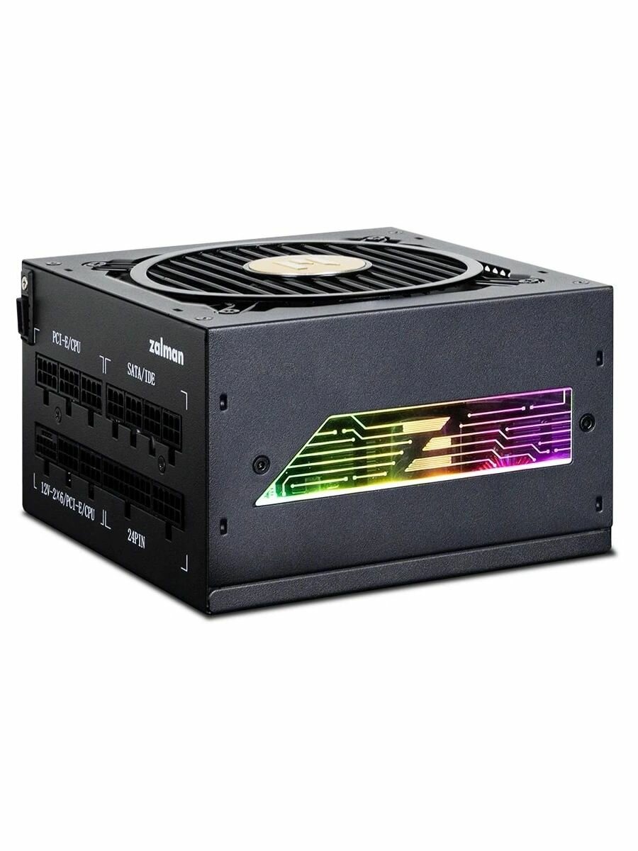 Блок питания Zalman ATX 1200W ZM1200-TMX2 VIEW Gen.5 80+ gold 24pin APFC 120mm fan color 12xSATA Cab Manag RTL