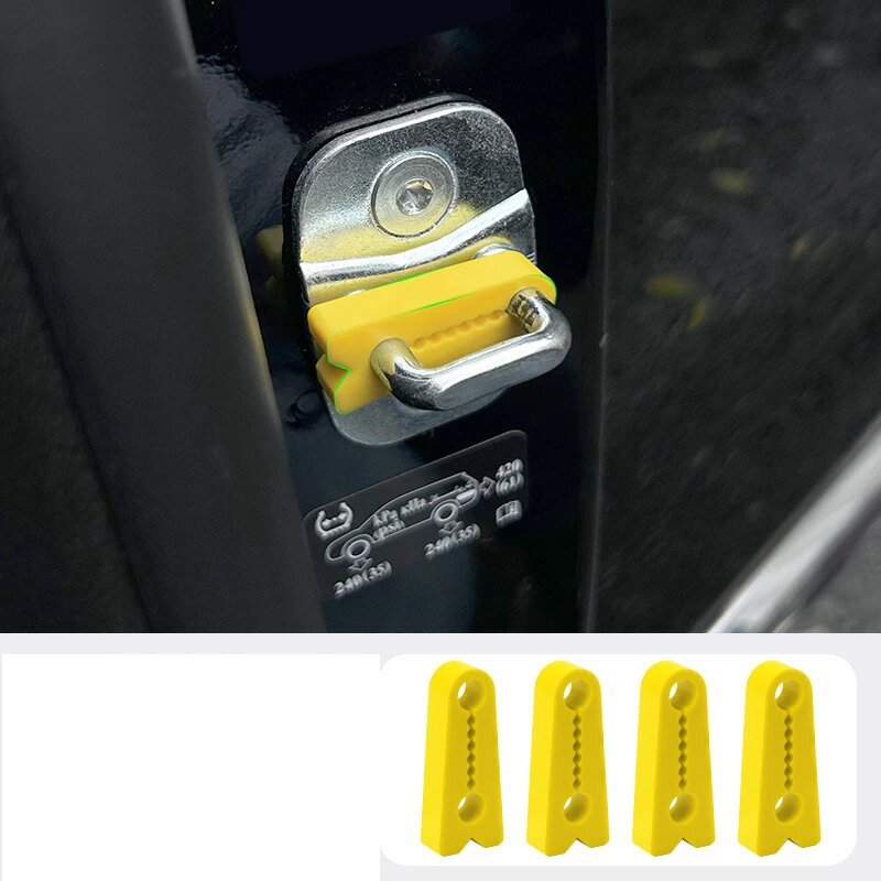 Демпферы для автомобильных дверей, StyleB Yellow, 4шт