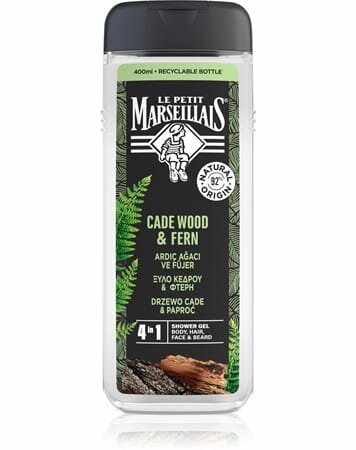 Гель для душа Le Petit Marseillais Cade Wood & Fern для мужчин, древесно-папоротниковый аромат, 400 мл