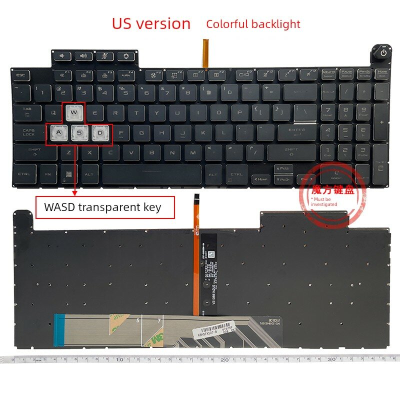RGB-подсветка клавиатура для ASUS TUF Gaming FX507, совместима с моделями FX507 FX507Z FX507ZC FX507ZE FX507ZM FX507ZR,