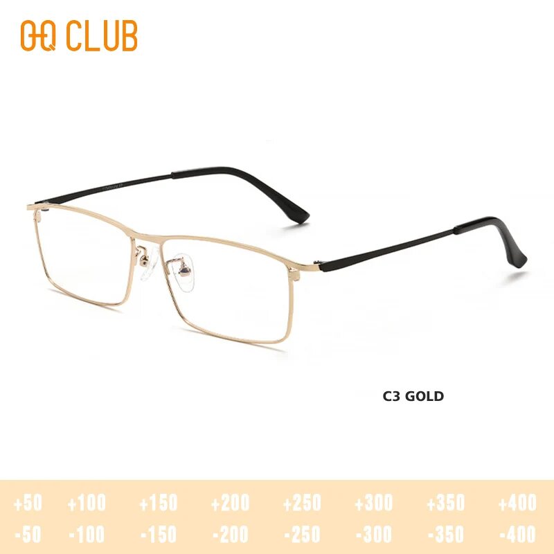 Мужские очки O-Q CLUB Lunettes De Lecture CR-39 85517 GOLD, +200