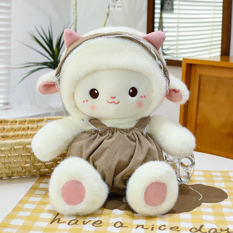 Плюшевая игрушка Star Lamb Doll Cute Lamb Doll с ароматом подарка, 35см, хаки