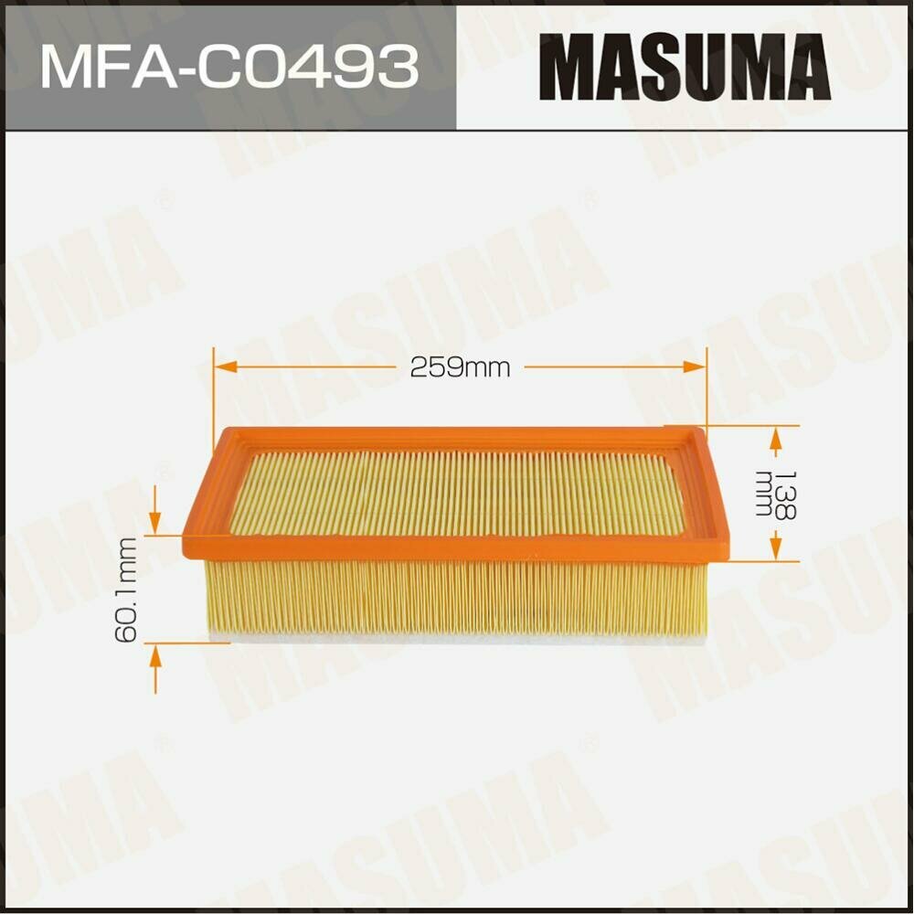 Фильтр воздушный для Exeed TXL 20- 1.6 F4J16 Masuma MFA-C0493