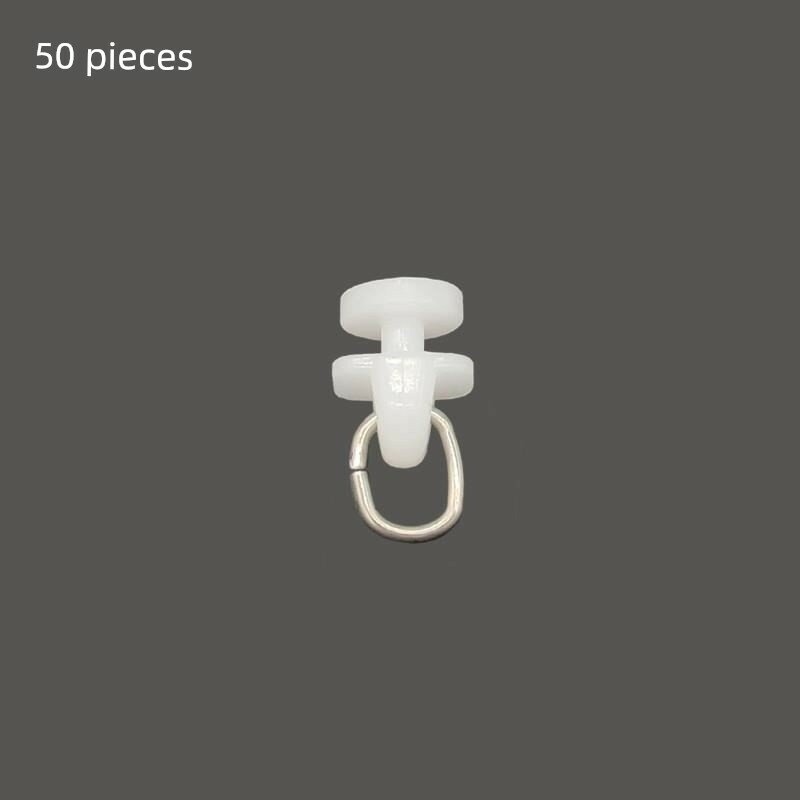 Комплект из 50 шт. надежных роликов для шторной дорожки, простая установка на шторные рейки и занавески