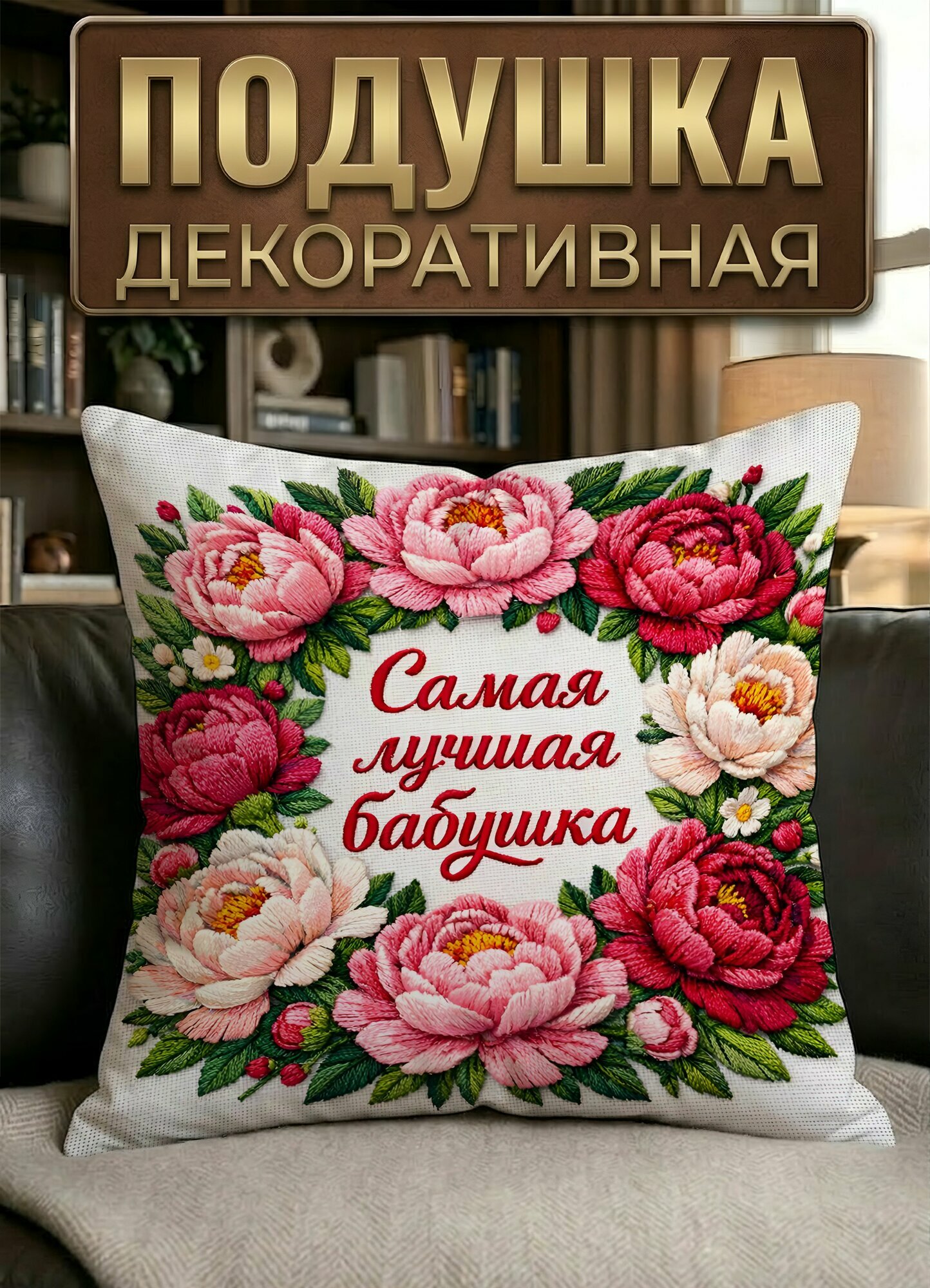 Подушка декоративная Самая лучшая бабушка