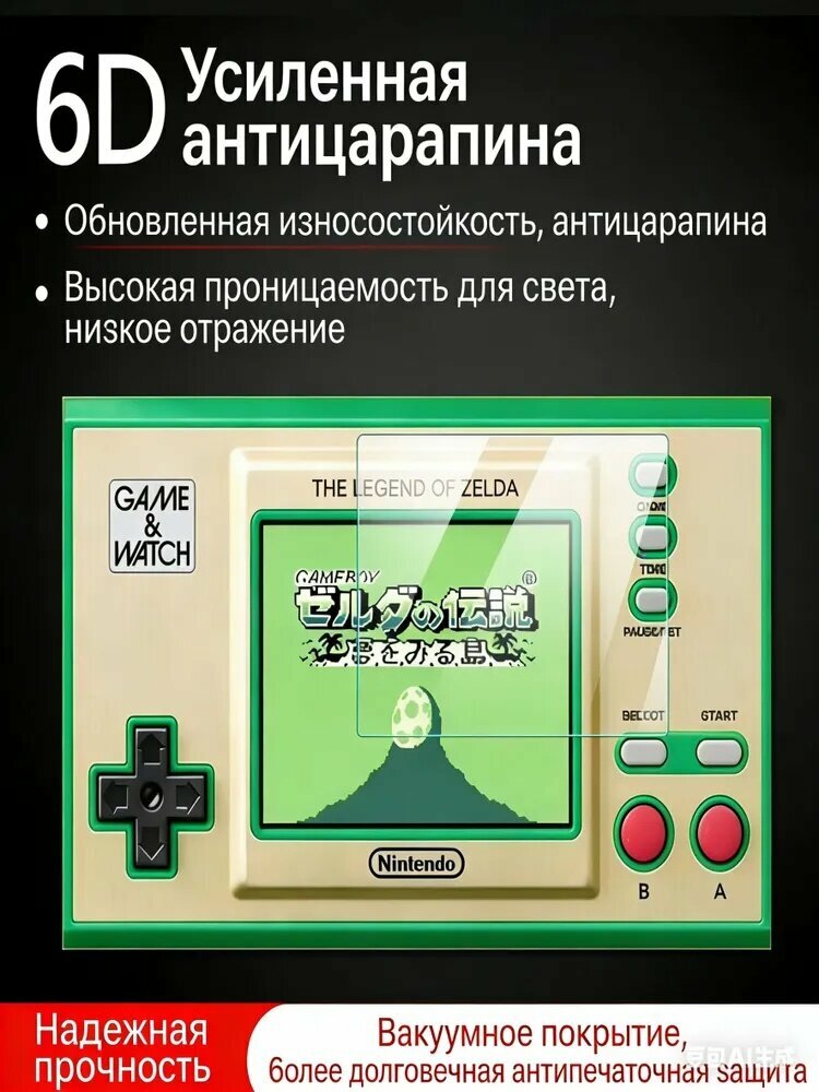 2 шт. Защитное стекло для Nintendo Super Mario GameWatch, пленка для экрана The Legend of Zelda GameWatch