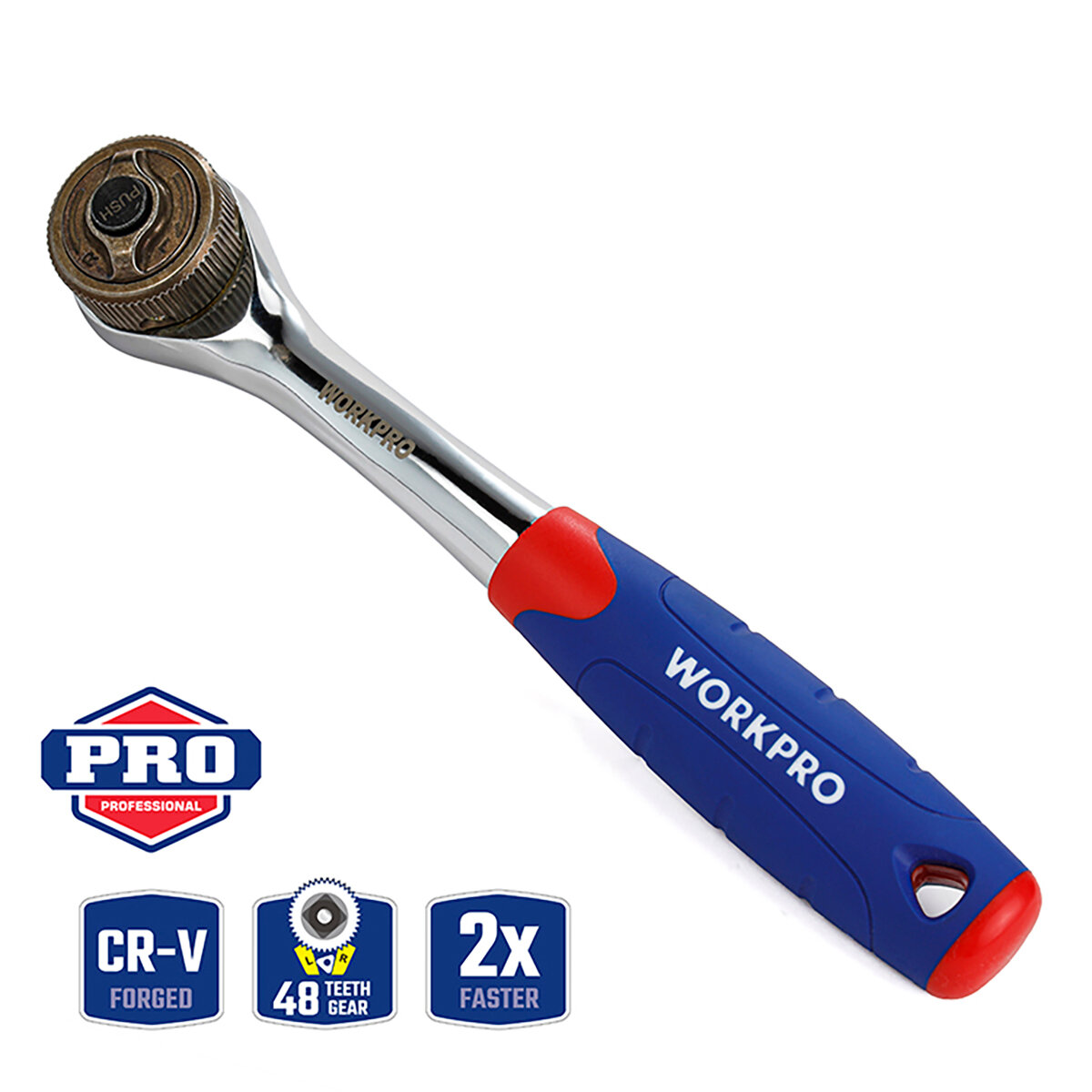 Ключ-трещотка Workpro, 3/8", 48 зубов