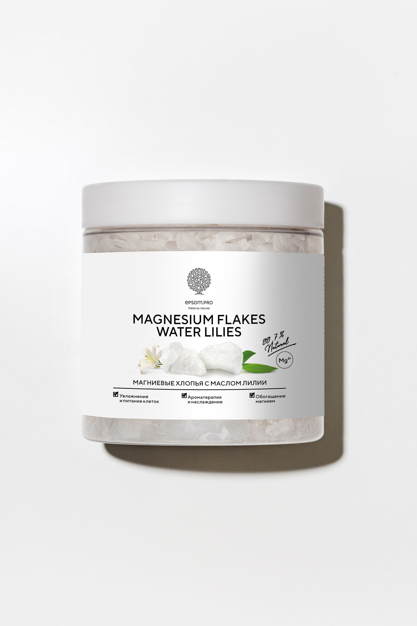 Магниевые хлопья с маслом эвкалипта "MAGNESIUM FLAKES WATERS LILIES" 400 гр