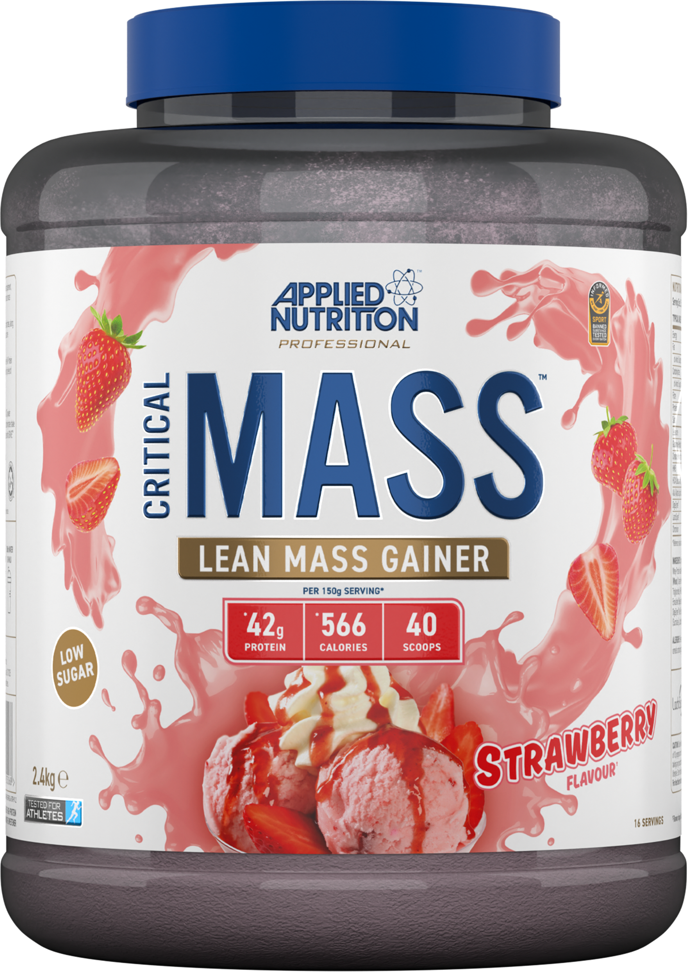 Гейнер Критикал Масс Профешионал 2400 гр Клубника / Applied Nutrition Critical Mass professional