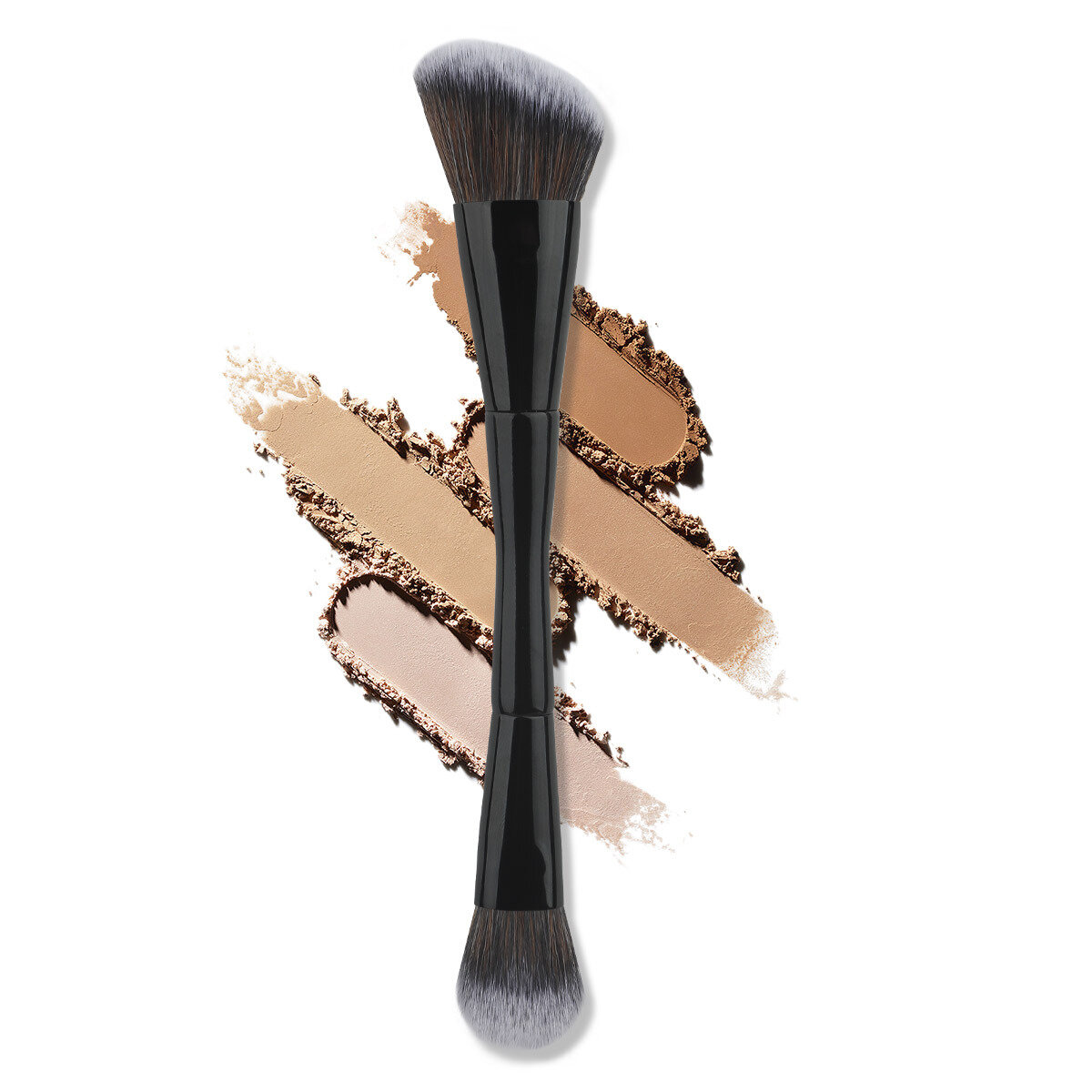 Double Head Flame Makeup Brush, Подсветить Осветляющие румяна кисть, Уход за лицом Многофункциональная кисть