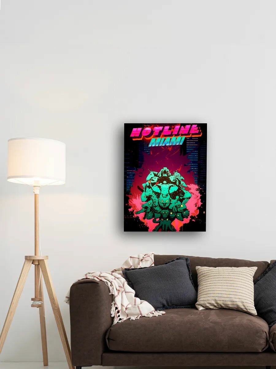 Постеры на стену Hotline Miami , плакат 1шт, А4 размер. — фото 1