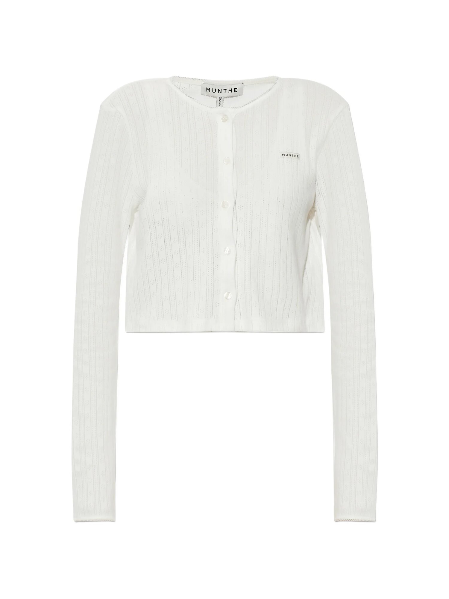 Кардиган Noelia pointelle-knit cropped cardigan