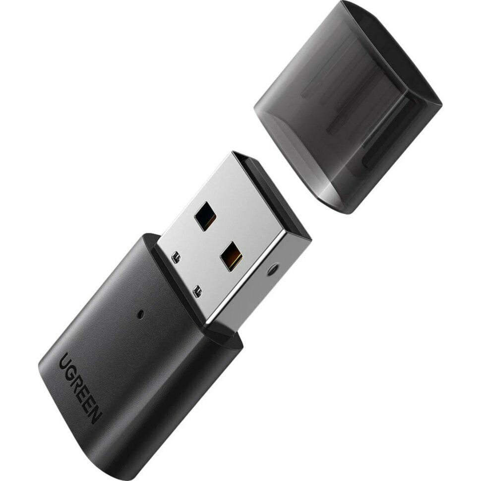 Адаптер Ugreen CM390 (80889) USB беспроводной Bluetooth 5.0 Adapter. черный, 1796212