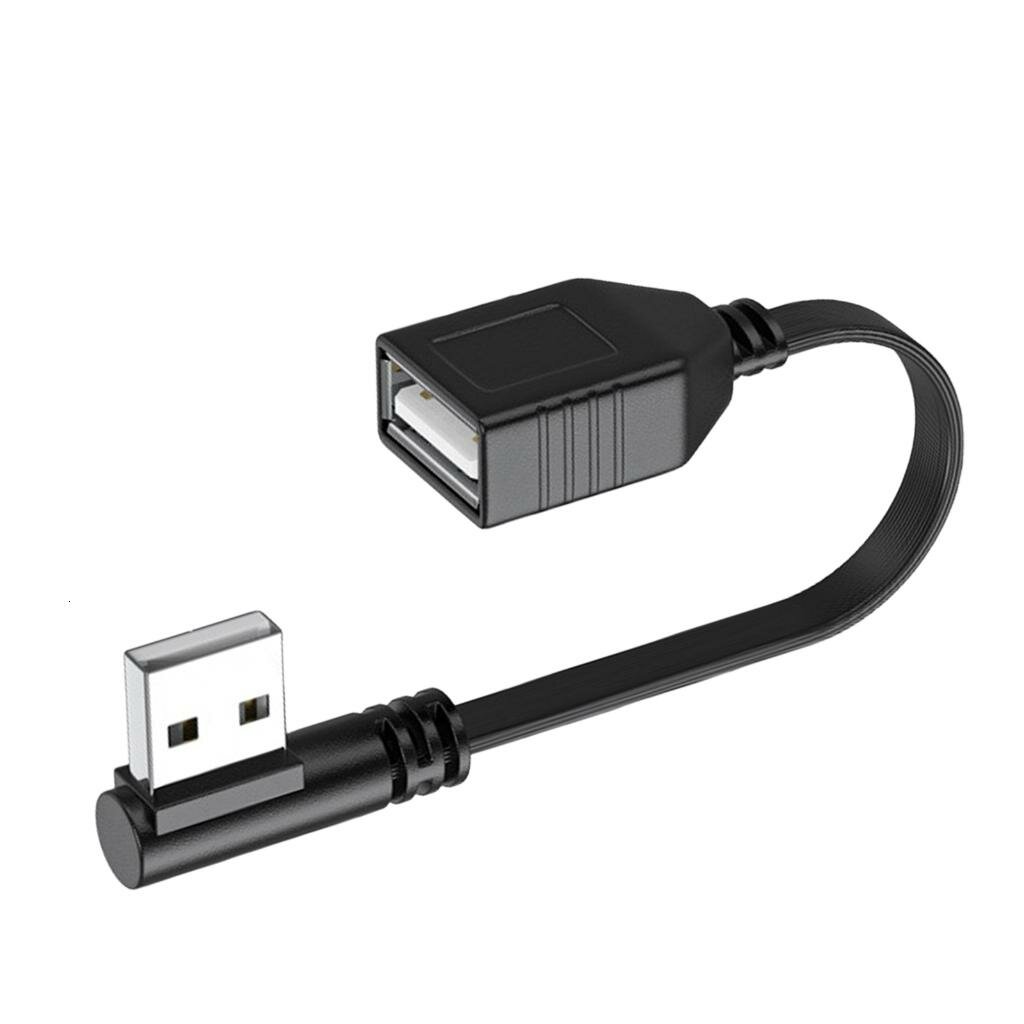 Удлинитель USB 2.0 «мама-папа» под прямым углом, Правый изгиб