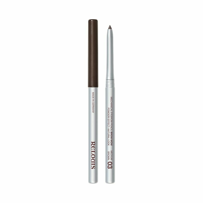 Relouis Карандаш для бровей механический Brow Wow, Medium Brown, тон 03